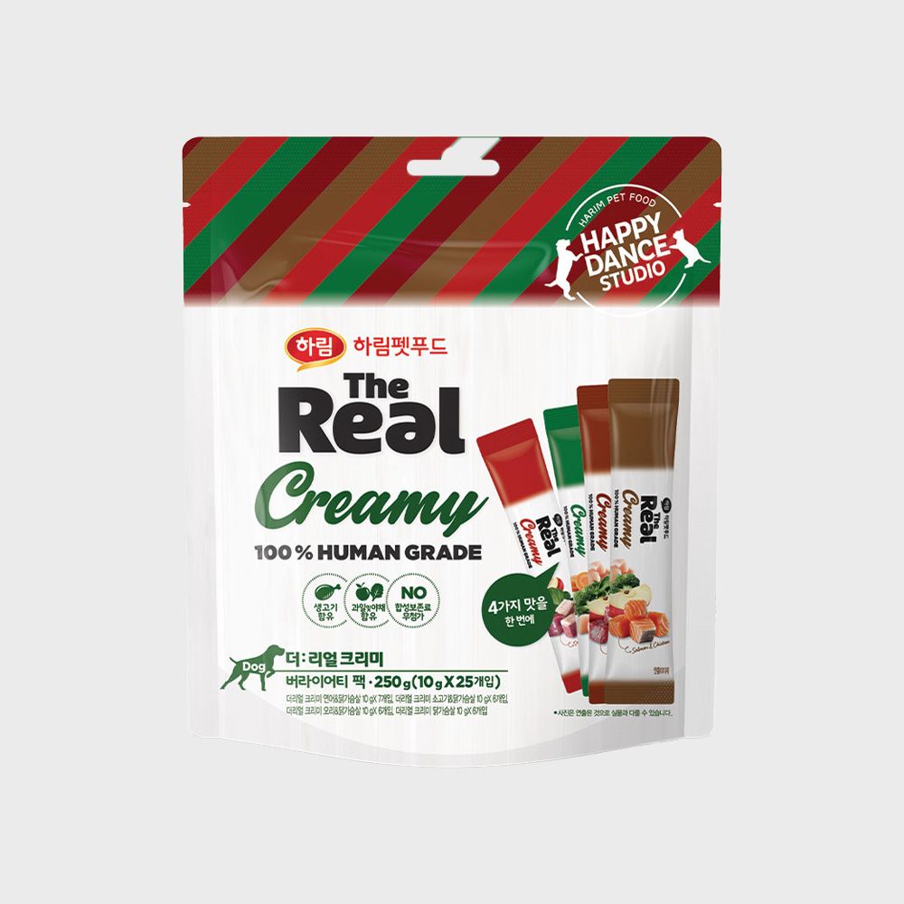 더리얼 독 크리미 버라이어티 팩 10g*25p 강아지 간식 | 반려동물 1등 쇼핑몰 - 펫프렌즈